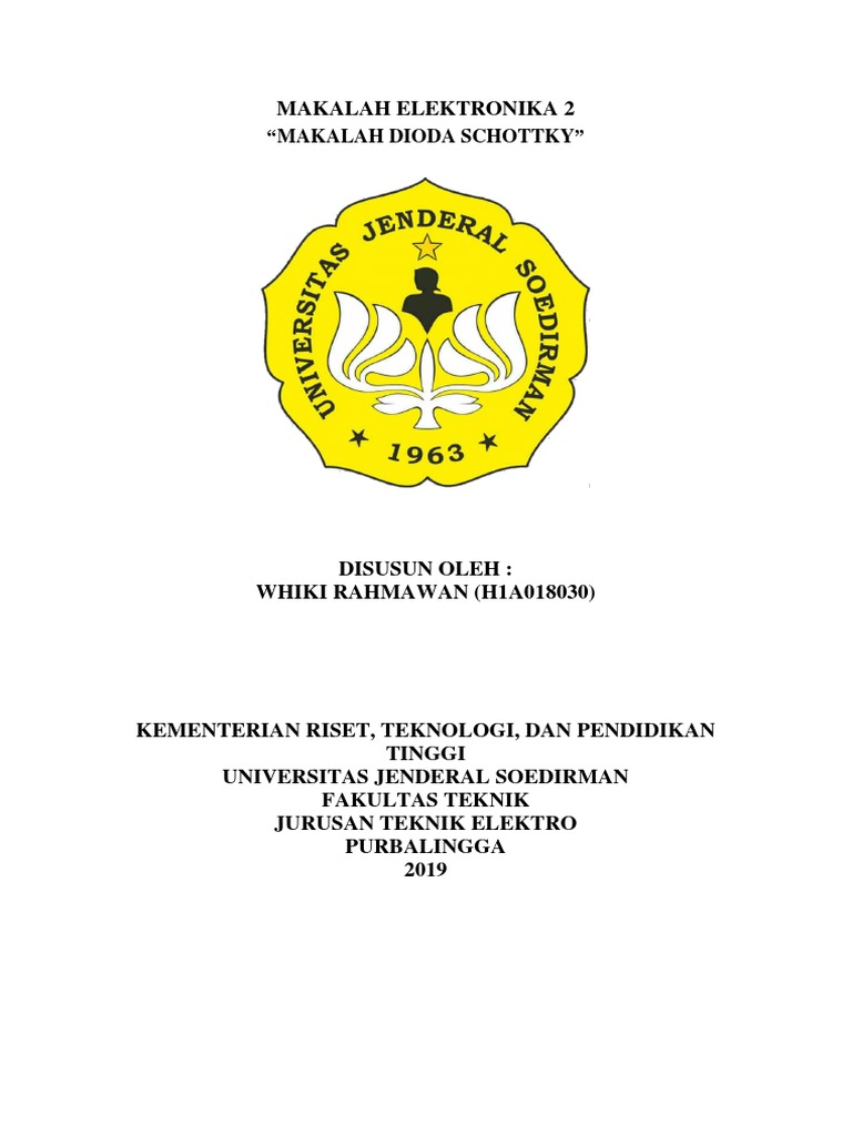 Makalah Dioda Shockley Whiki Rahmawan FT Unsoed | PDF | Sains & Matematika