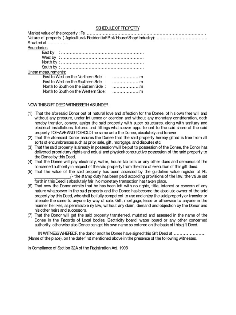 6.schedule of Property | Download Free PDF | Hand | Property