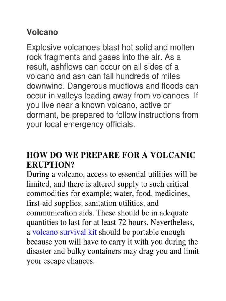Volcano Brochure | Download Free PDF | Volcanic Ash | Volcano