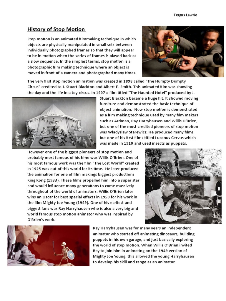 History of Stop Motion | PDF | Animation | Computing And Information ...