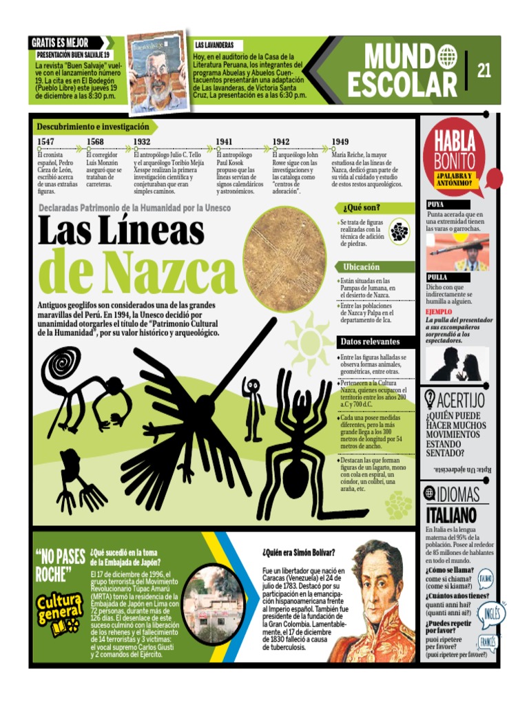Infografía sobre las Líneas de Nazca | PDF | Perú