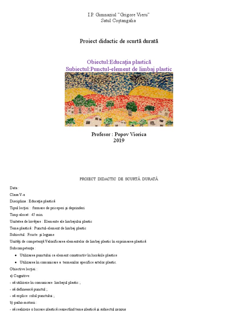 Proiectul Clasa5 | PDF