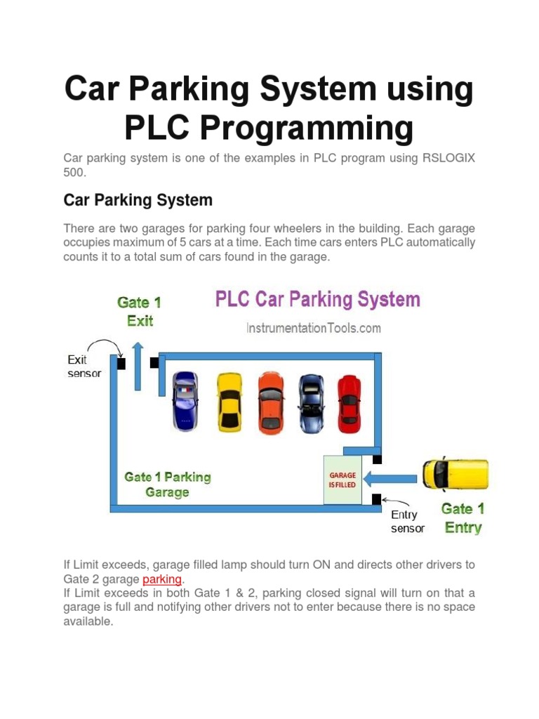 Car Parking System Using PLC Programming | PDF