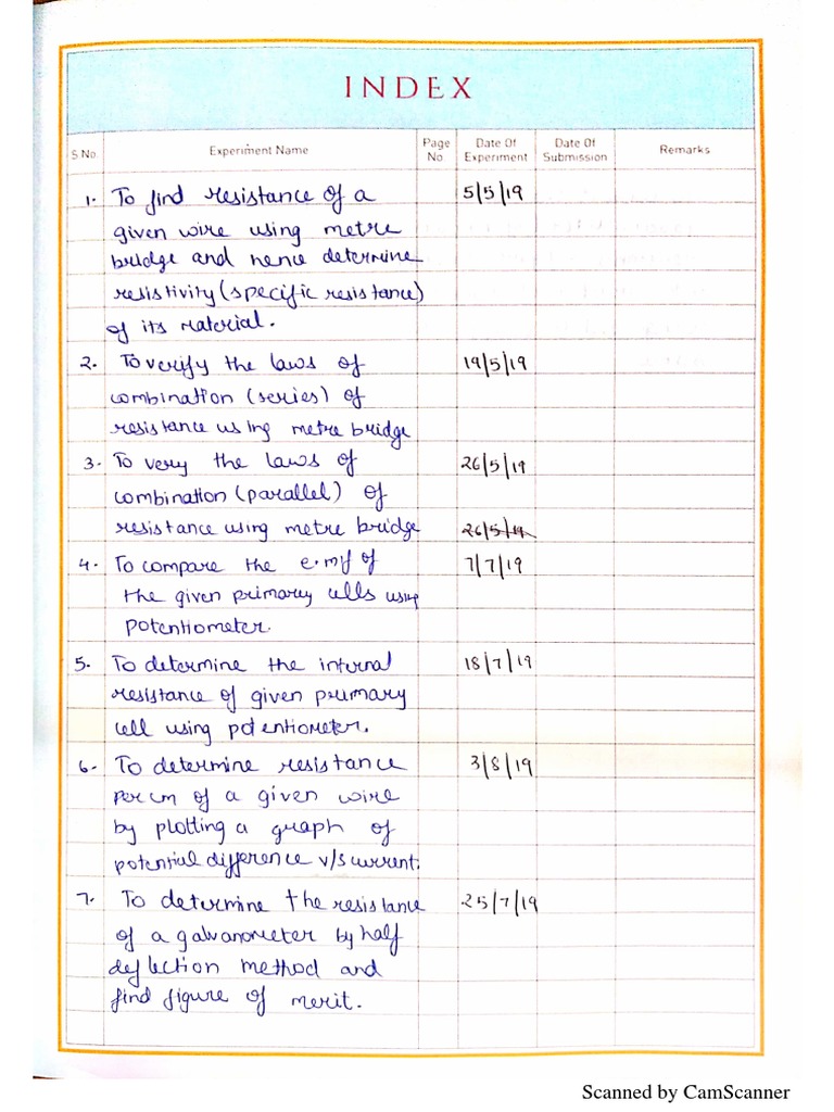 Physics Practical File Class 12 | PDF