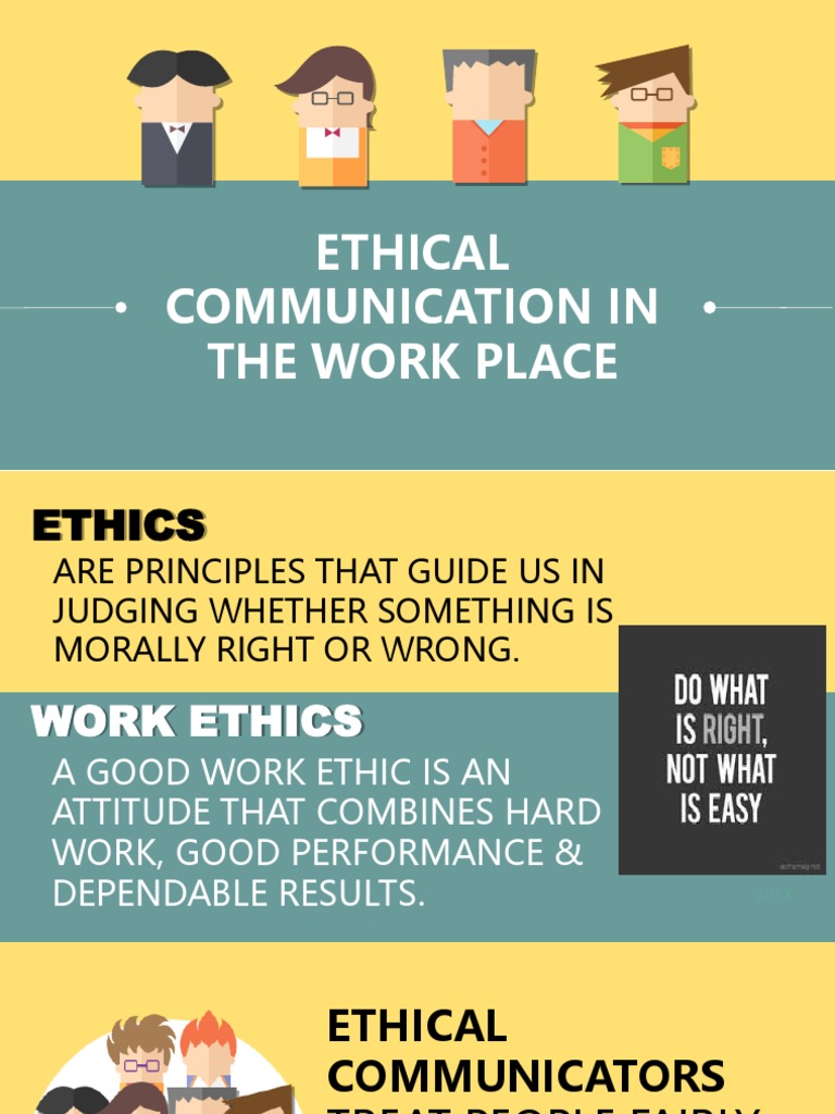 Ethical and Unethical Communication in Work Place | PDF | Morality ...