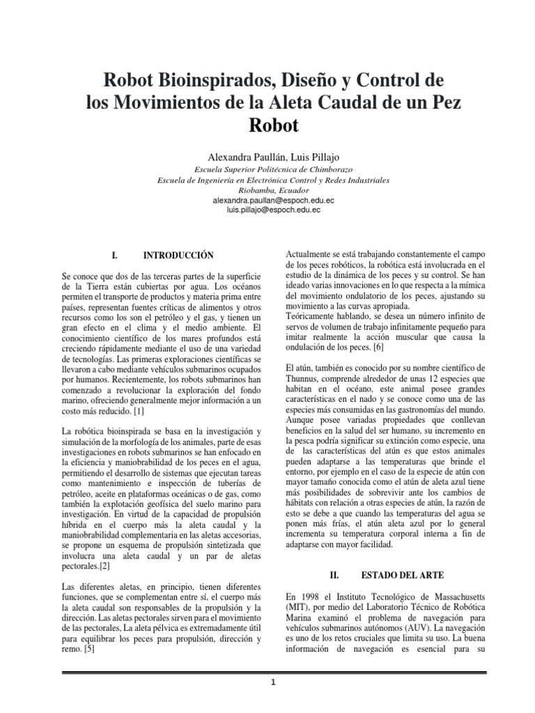 Aleta Caudal | PDF | Pescado | Robot