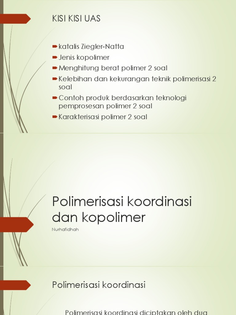 Polimer Koordinasi Dan Kopolimer | PDF | Sains & Matematika