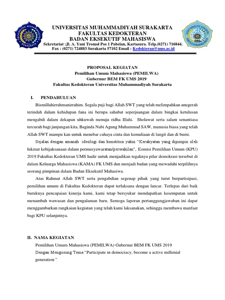 Proposal Kpu BEM | PDF | Karier & Perkembangan | Ilmu Sosial