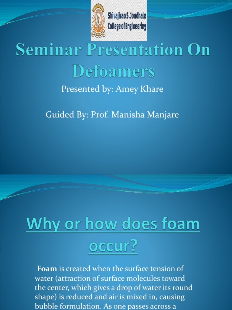 Defoamers | PDF | Surface Science | Chemical Processes