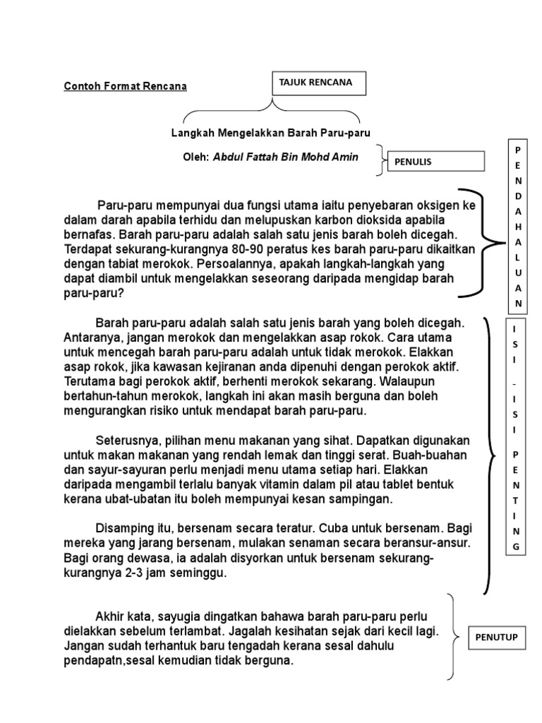 rencana format spm - Deirdre Chapman