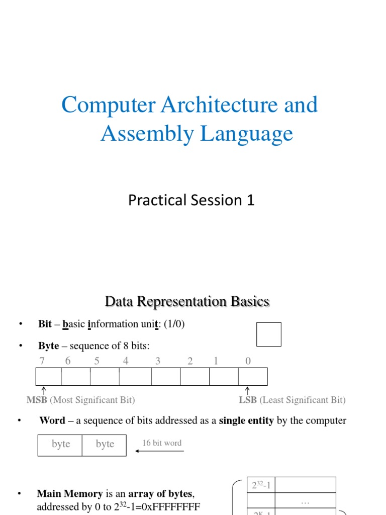 Computer Architecture Lab | Download Free PDF | Assembly Language | Byte