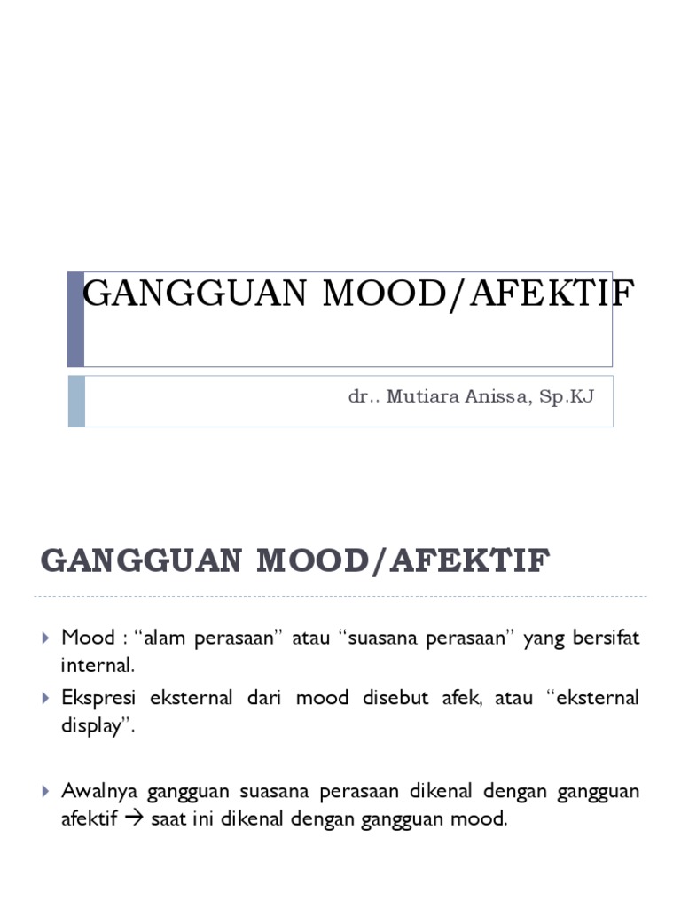 Gangguan Mood 2019 | PDF | Pengembangan Diri