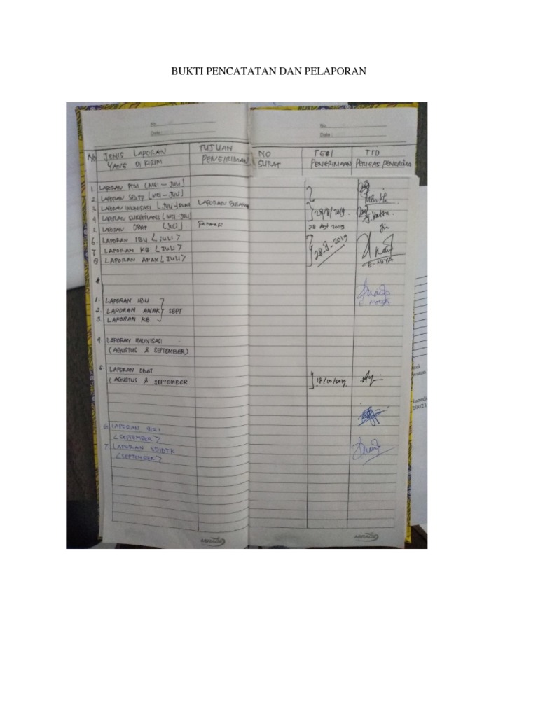 Bukti Pencatatan Dan Pelaporan | PDF