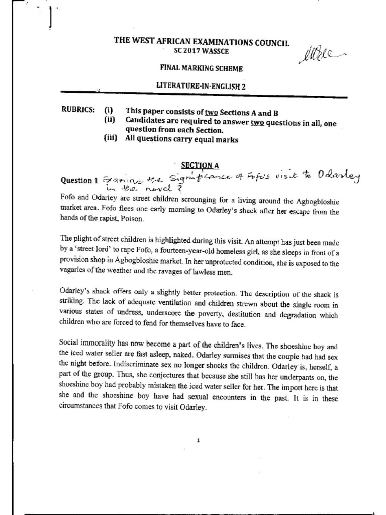 Waec Literature in English | PDF