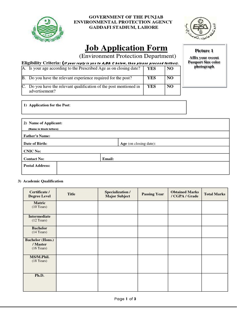 Job Application Form Template For EPD Updated - Compressed - Compressed ...