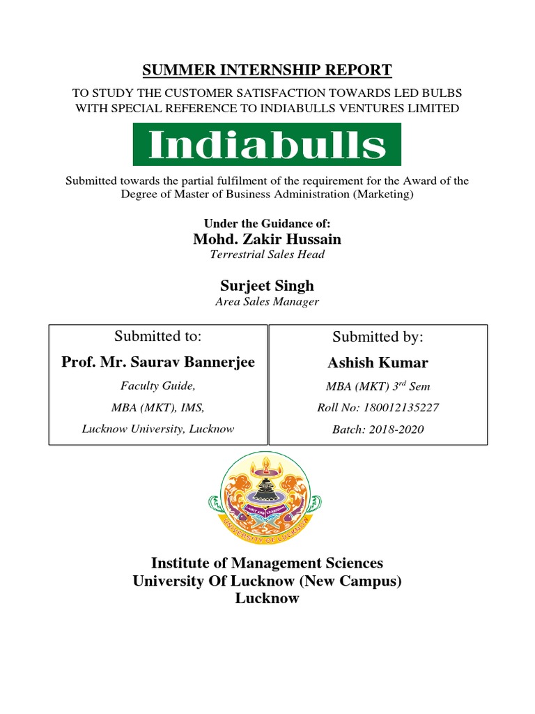 Summer Internship Report | PDF | Educational Stages | Qualifications