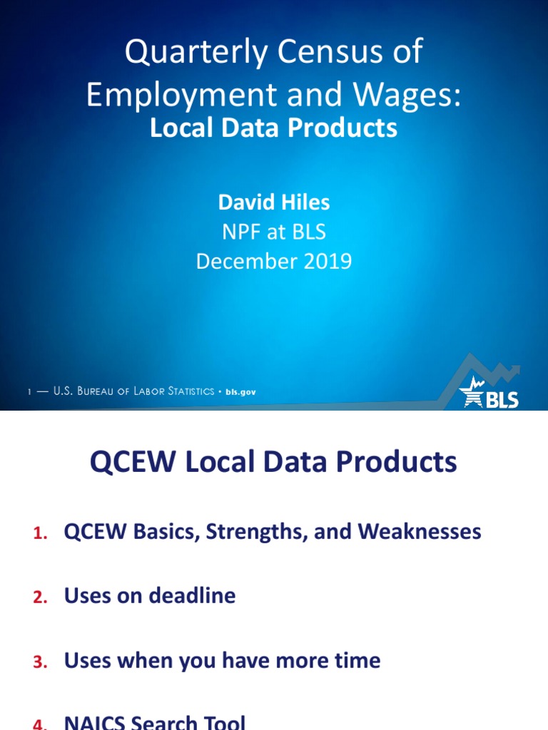 Quarterly Census of Employment and Wages | PDF | Census | Bureau Of ...