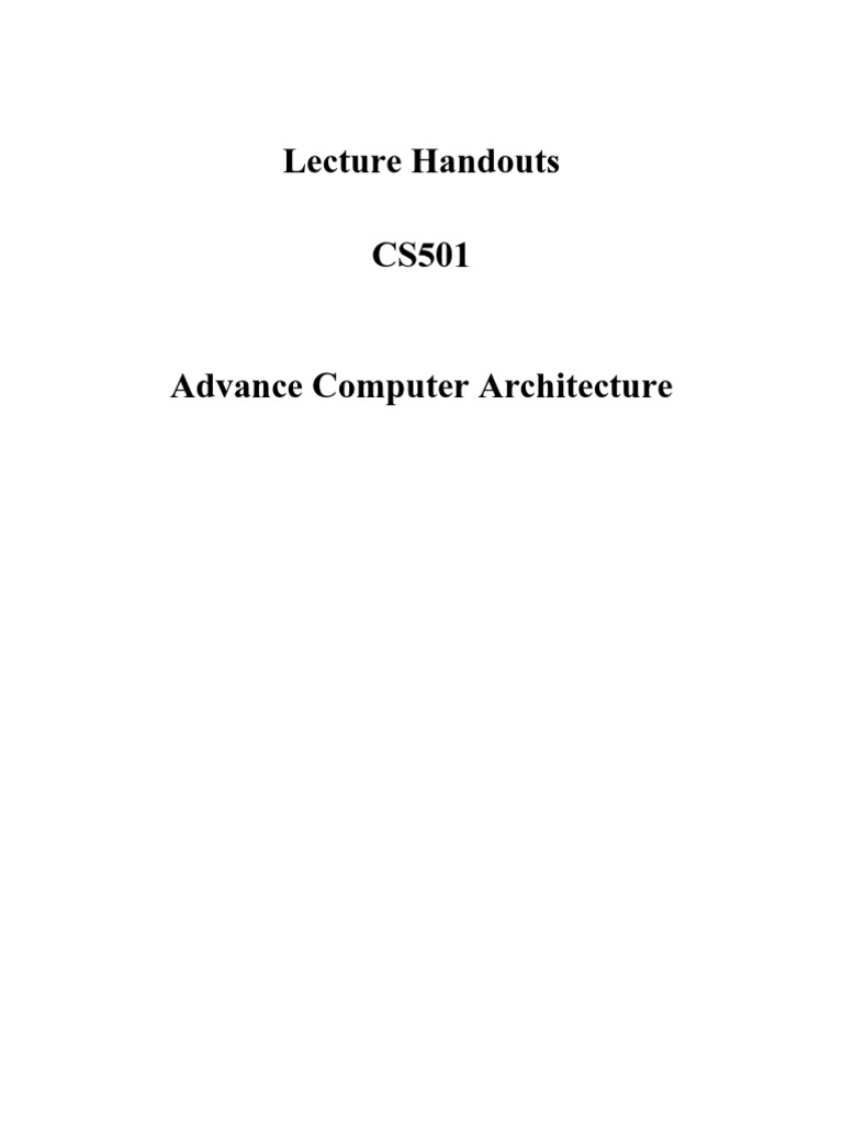 CS501 - Handouts | PDF | Assembly Language | Central Processing Unit