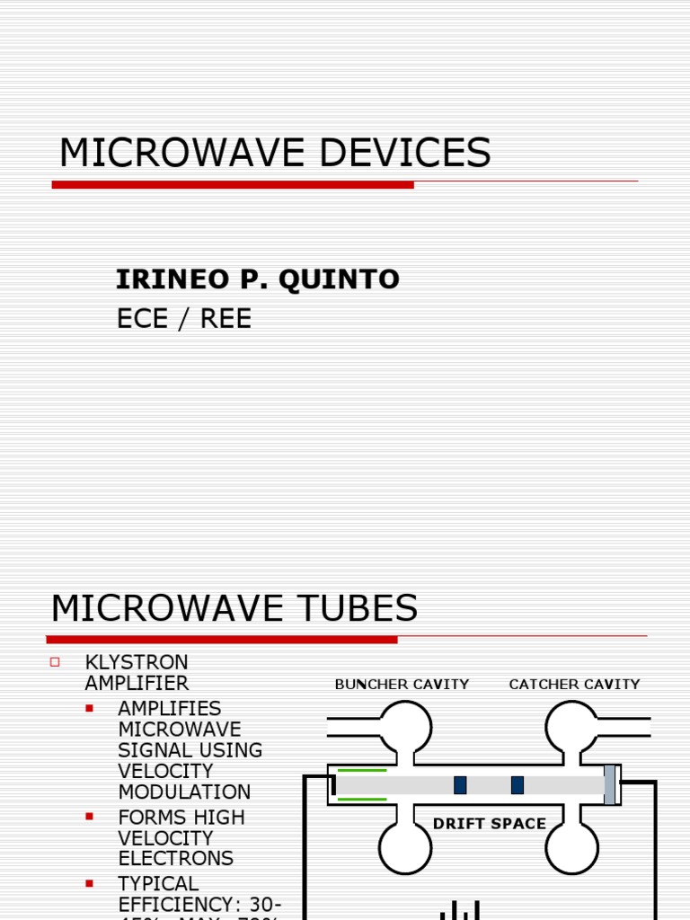 Microwave Devices Overview | PDF | Microwave | Electrical Components