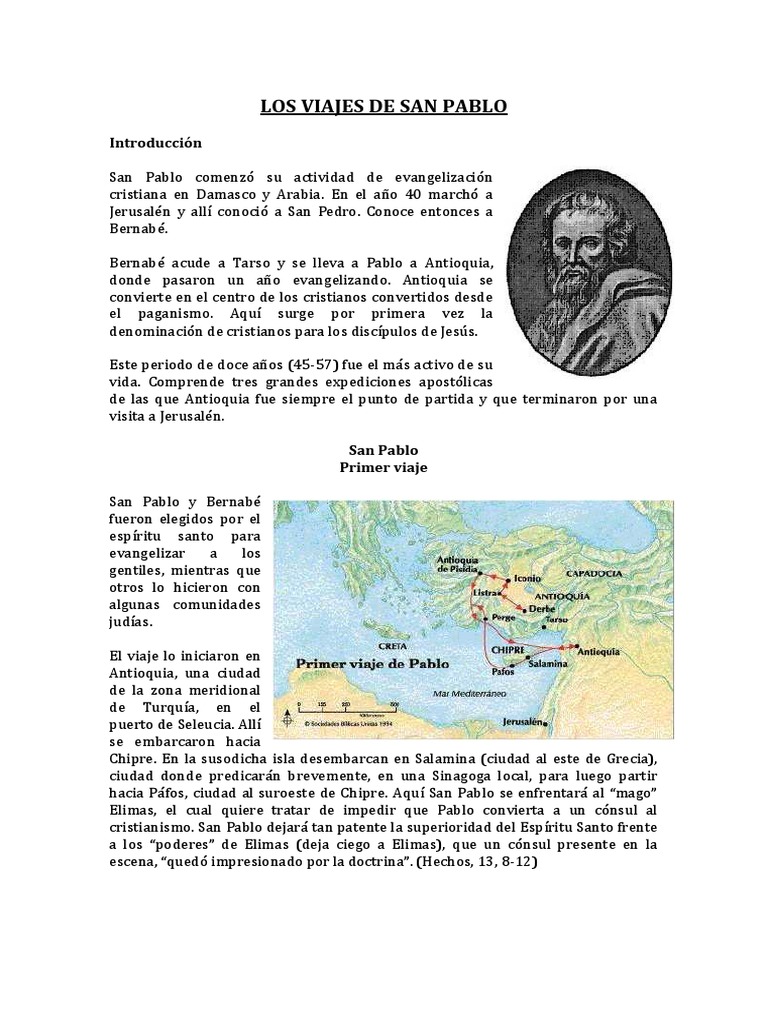 Los Viajes de San Pablo | PDF | Bernabé | Pablo el apóstol