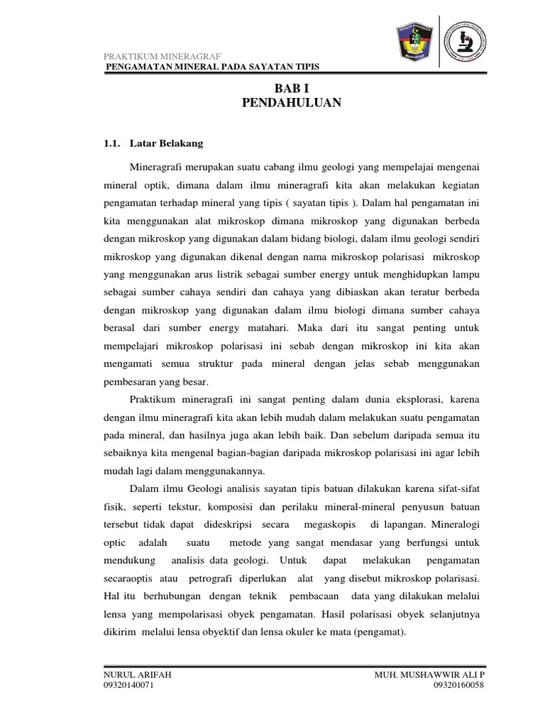 Pengamatan Mineral Pada Sayatan Tipis | PDF