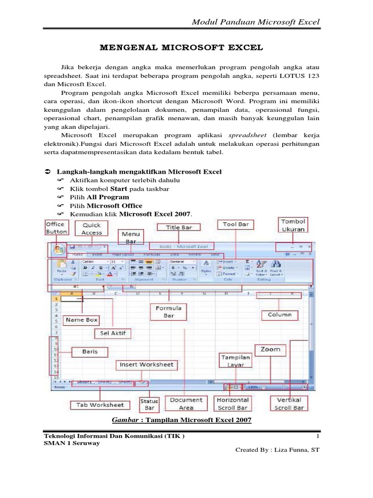 Modul Ms Excel 2007 | PDF Modul Ms Excel 2007 | PDF