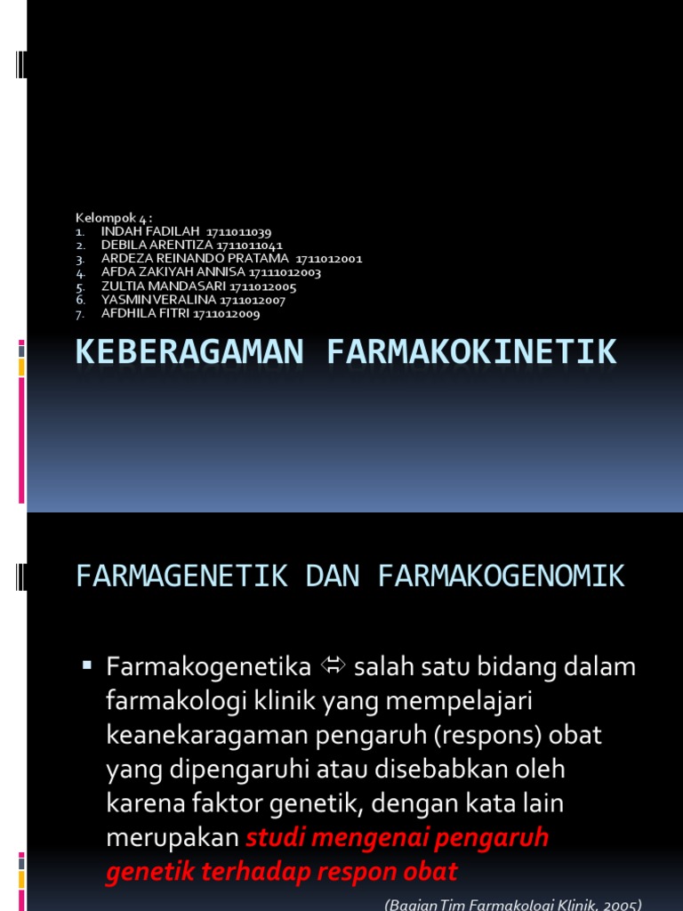 Perbedaan Farmakogenetik dan Farmakogenomik | PDF | Pengembangan Diri ...