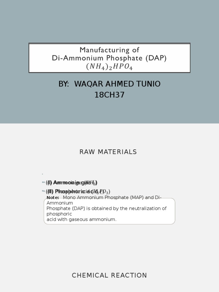 DAP Manufacturing Process Guide | PDF | Fertilizer | Ammonia