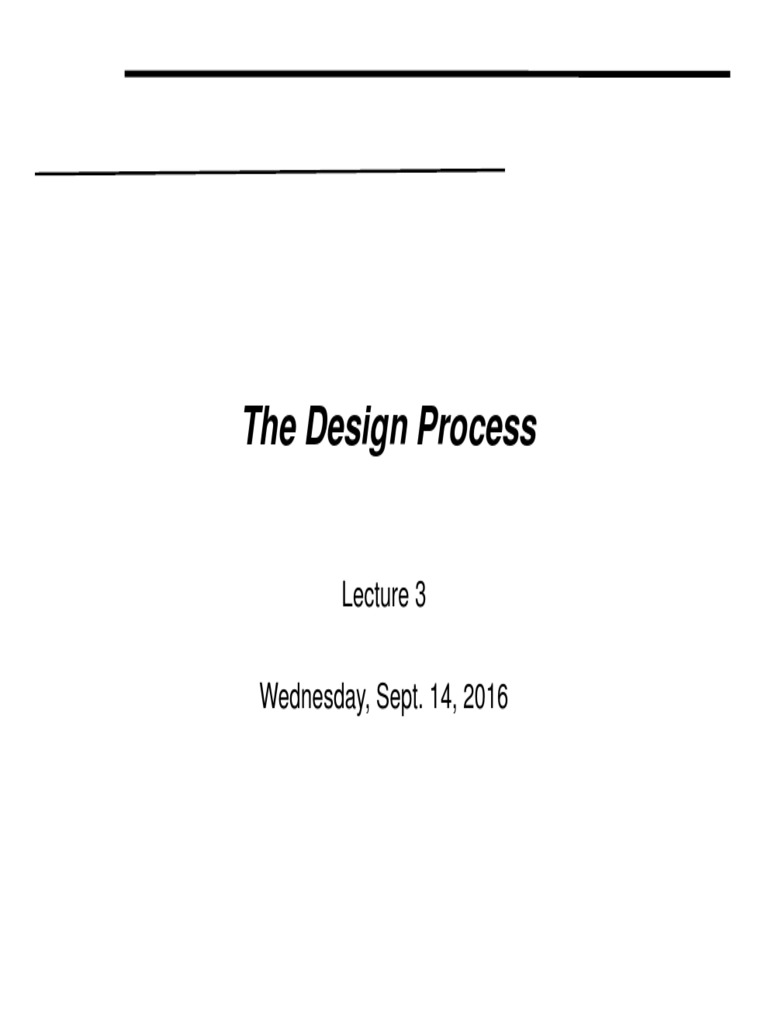 Lecture 3 The Design Process Pdf Pdf Feasibility Study Design
