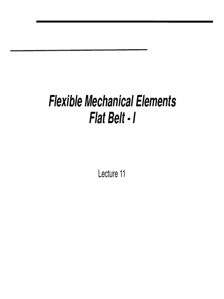 Overview of Flat Belts in Power Transmission | PDF | Belt (Mechanical ...