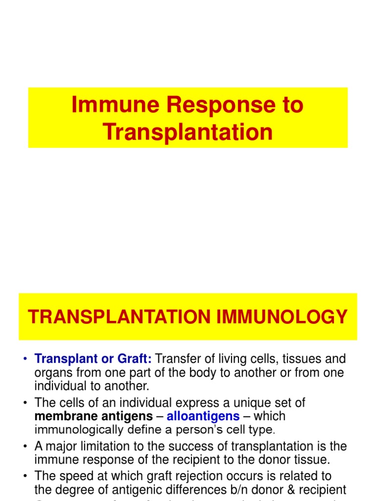 2 Transplantation Immunology | PDF | Transplant Rejection ...