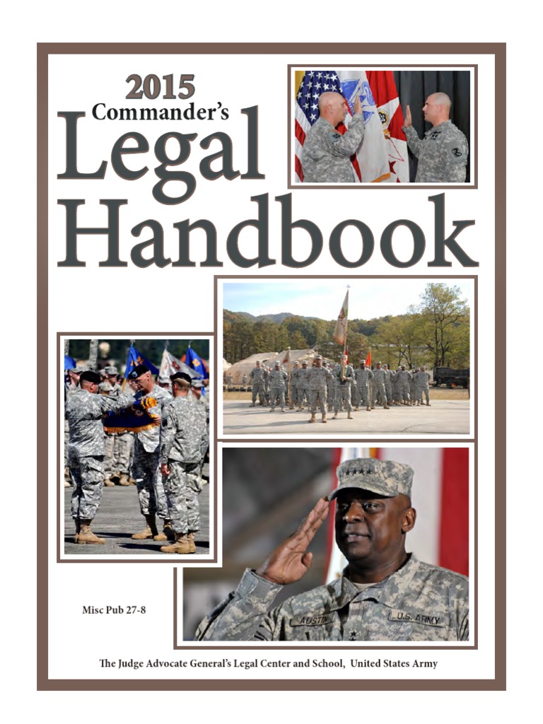 2015 Commander's Legal Handbook | PDF | Court Martial | Judge Advocate ...