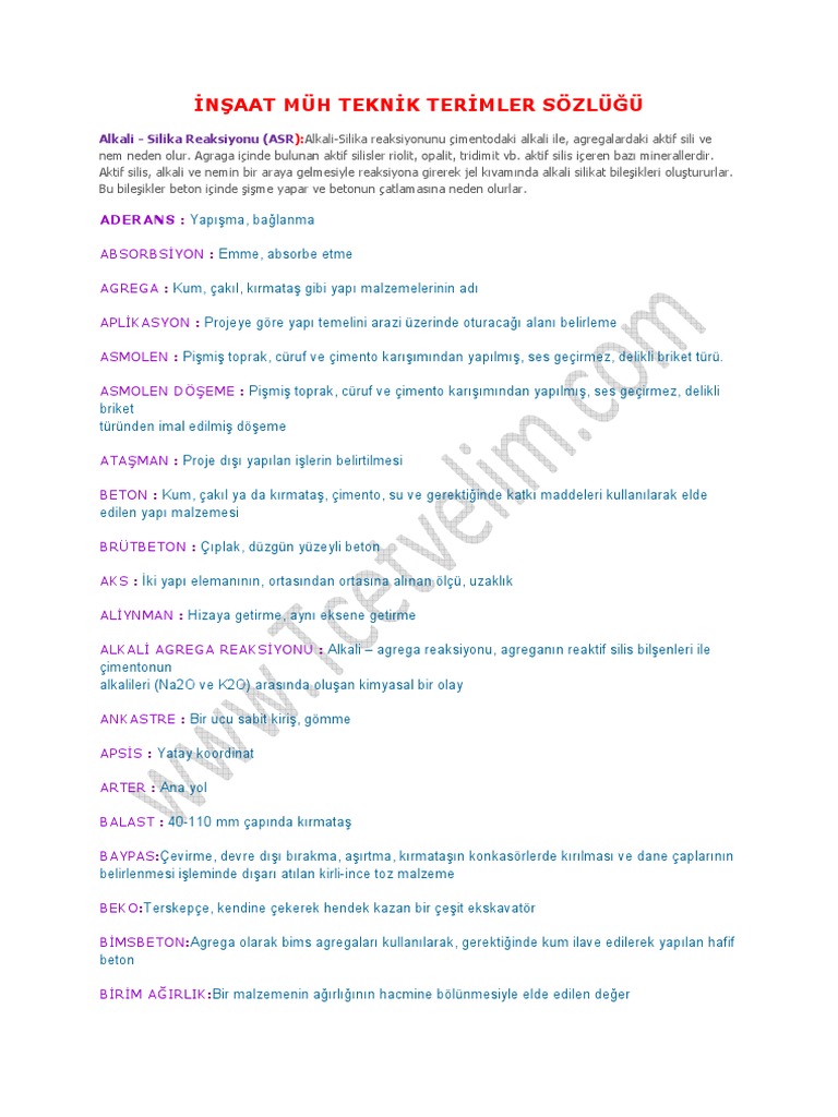 Teknik Terimler PDF | PDF