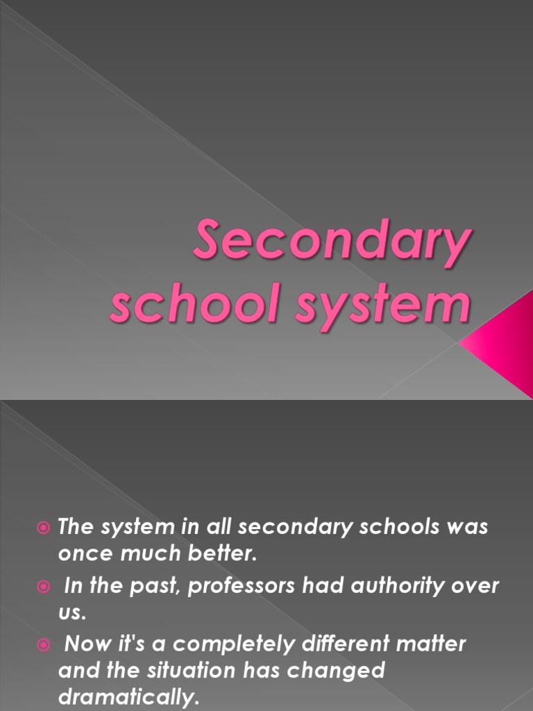 Secondary School System 2 | PDF