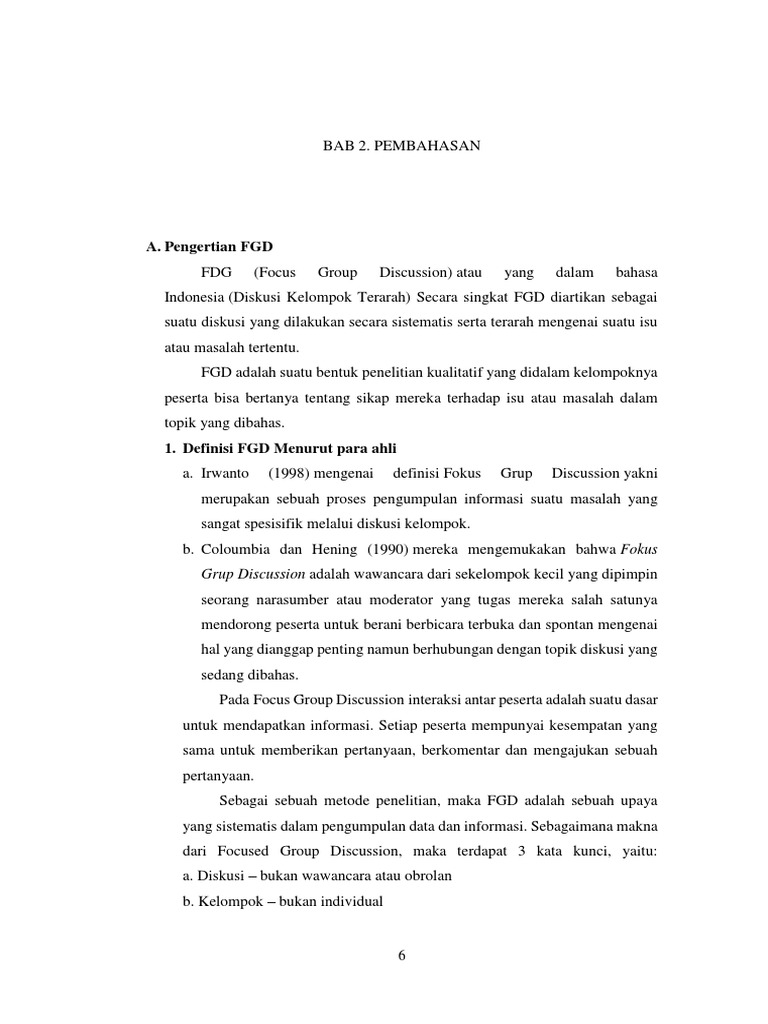 Pengertian FGD | PDF