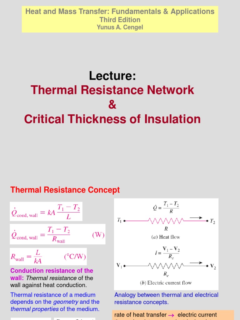Critical Radius of Insulation | PDF | Thermal Conduction | Heat Transfer