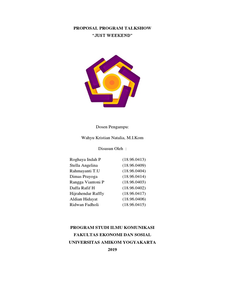 Proposal Talkshow Fix | PDF