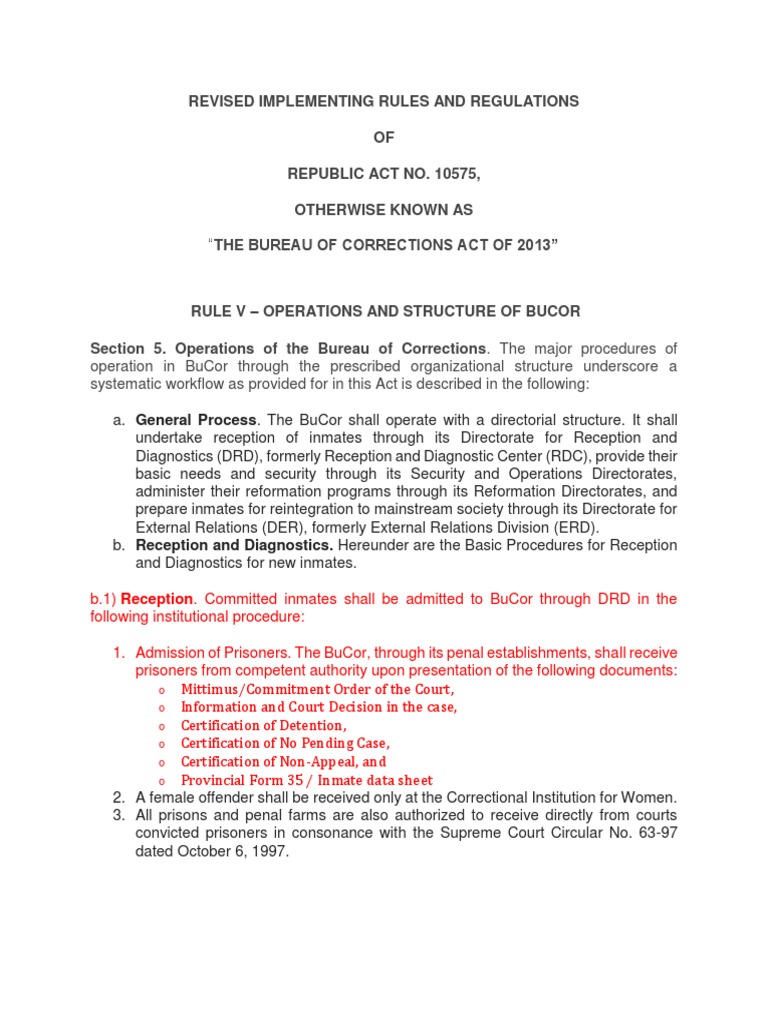 BuCor Operations & Structure Guide | PDF