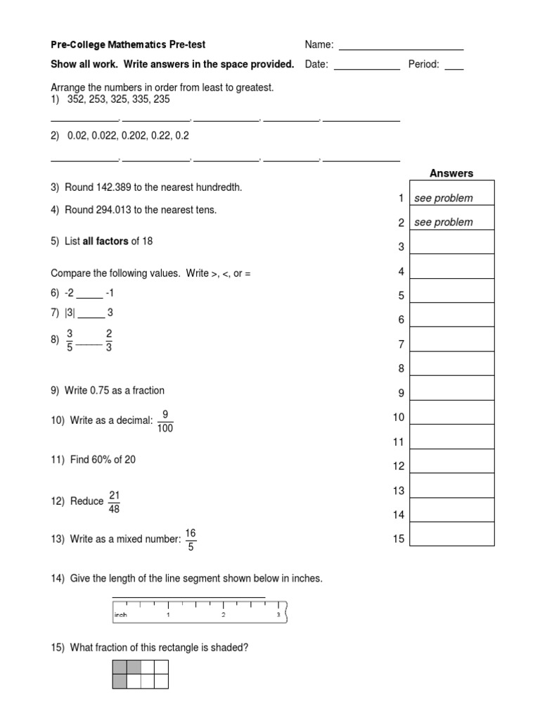 MATH0014 Practice Test | PDF | Teaching Mathematics