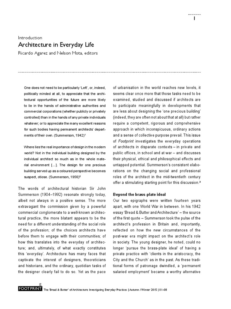 Everyday Architecture Practices Explored | PDF | Architect | Design