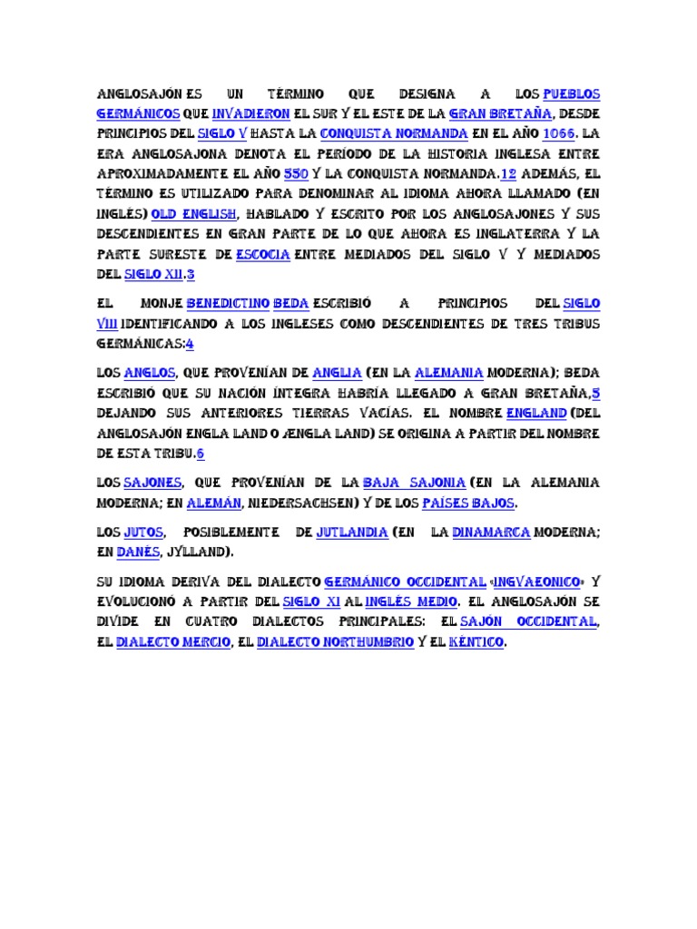 Historia y origen de los anglosajones | PDF