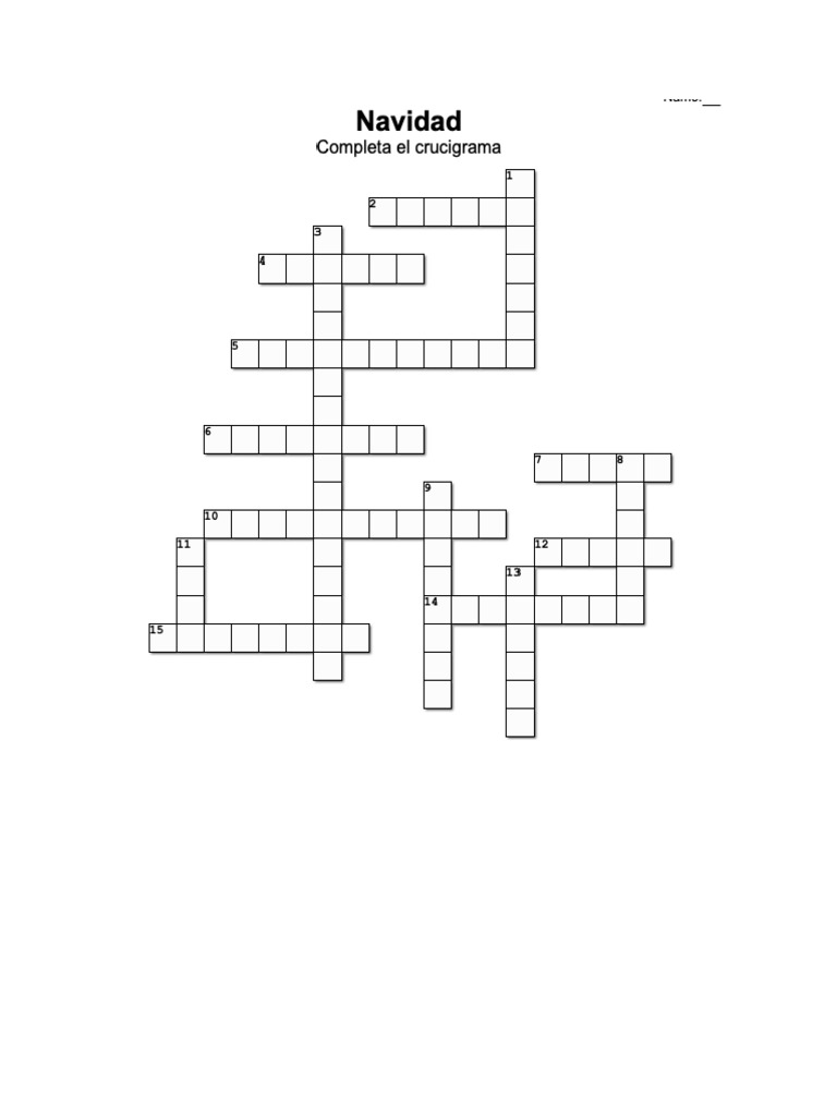 Crucigrama Navidad | PDF