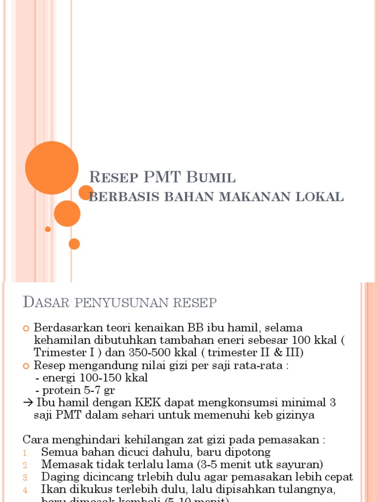 Resep PMT Bumil Kek Atria | PDF