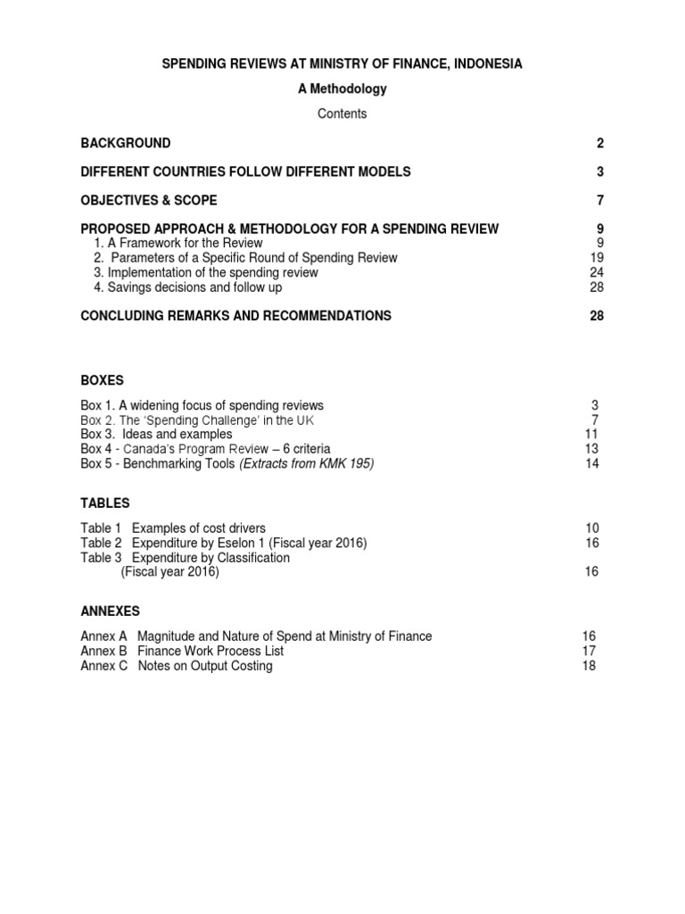 Finance Ministry Spending Review | PDF | Fiscal Policy | Budget