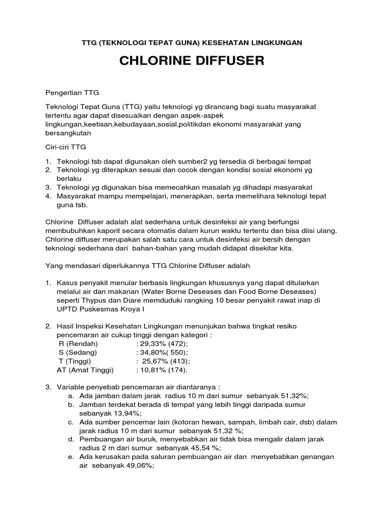 TTG Chlorine Diffuser | PDF