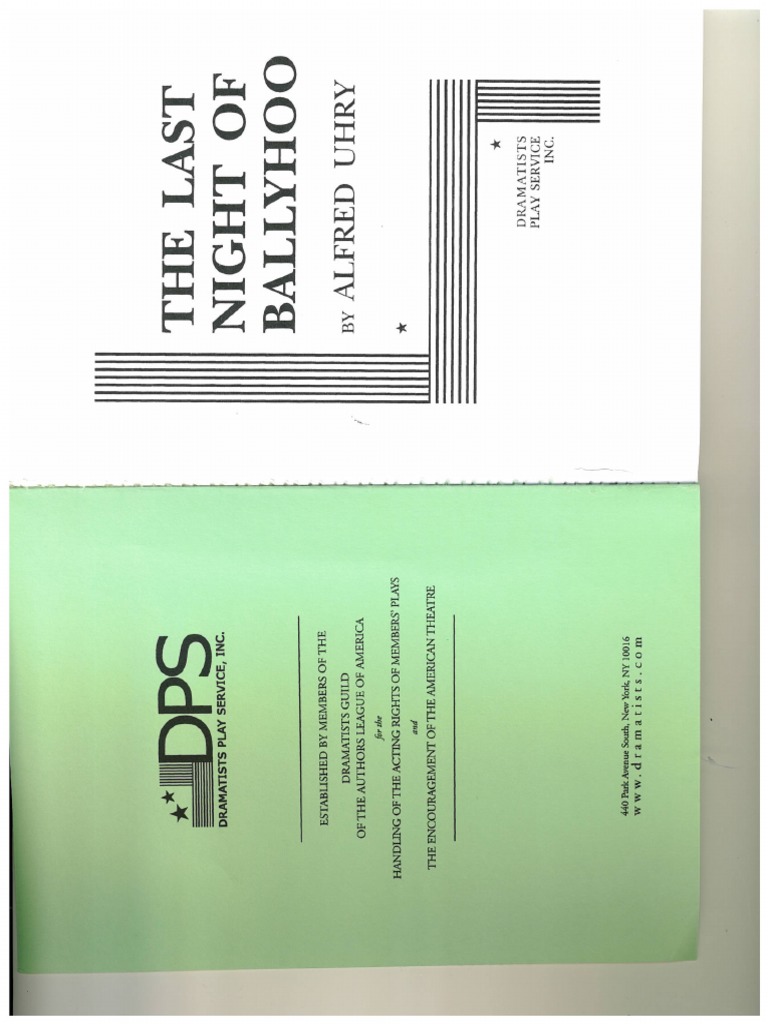 04 Last Night of Ballyhoo PDF | PDF