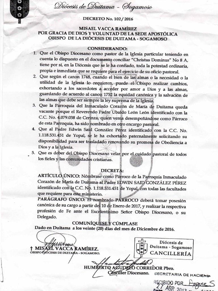 Acta de Nombramiento | PDF