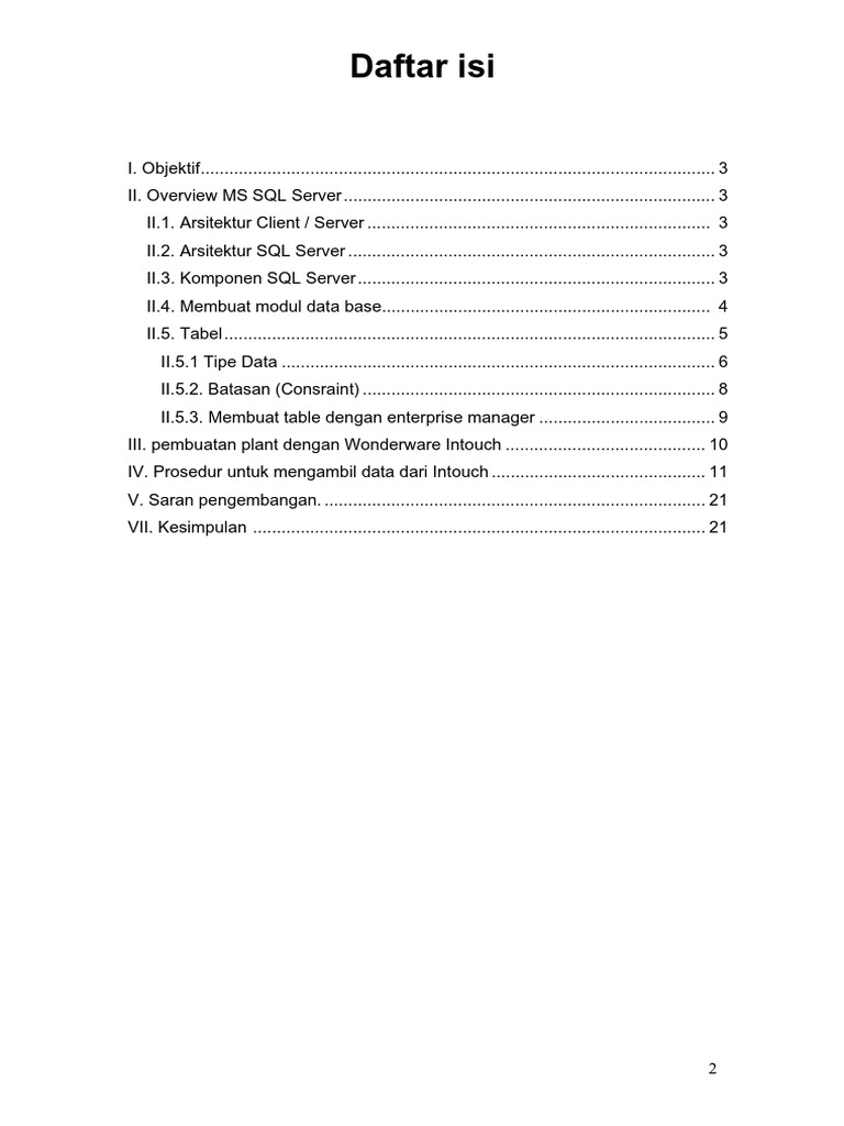 Integrasi Wonderware Intouch dan SQL Server | PDF