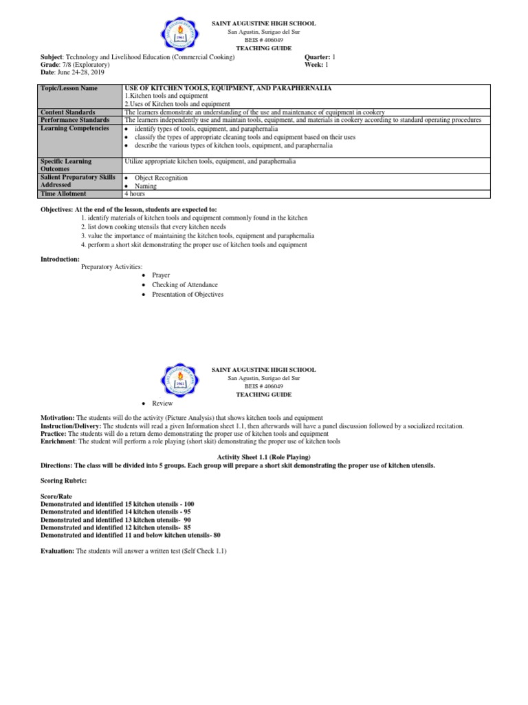 Tle Teaching Guide | PDF | Microsoft Word | Learning