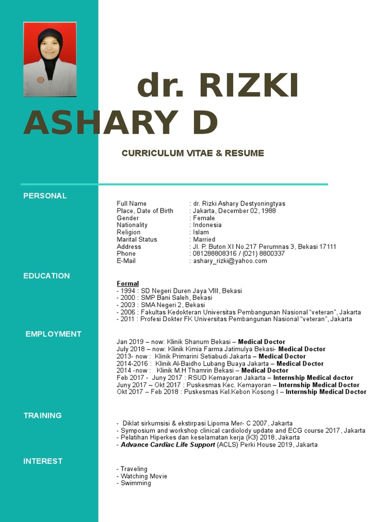 CV Dr. Rizki | PDF